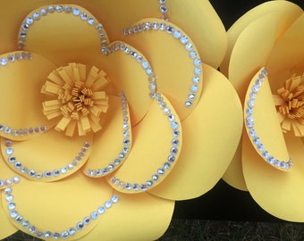 Items similar to Yellow Paper Flower Assortment- bouquet, origami ...