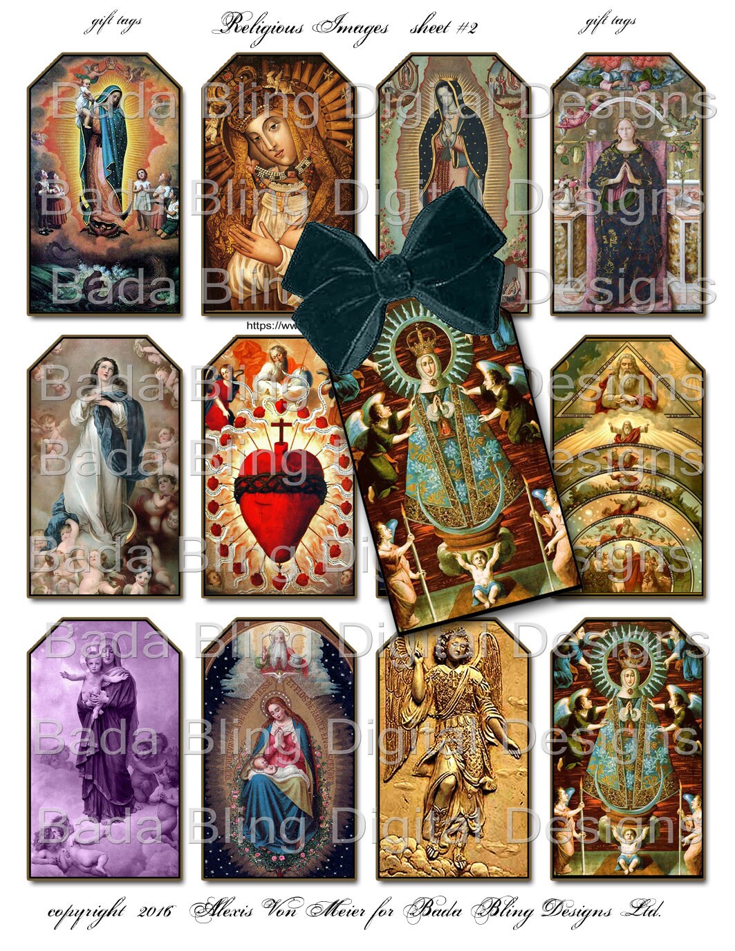 gift tags Religious Images sheet 2...religious collage