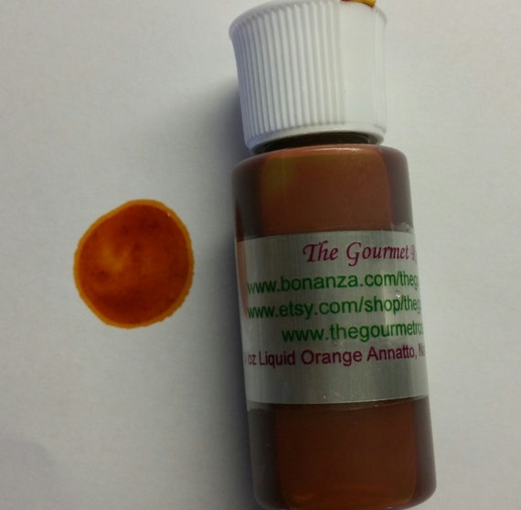 1 oz LIqUiD ORANGE ANNATTO Soap Colorant Natural Dye Skin Care