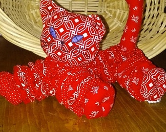 Yo Yo Cat kitten nursery room decor fabric quilt by YoYosByRobin