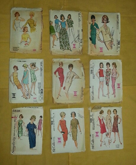 1960s Sewing Patterns 45 Vintage Dress Patterns 1960s Women’s Sewing ...