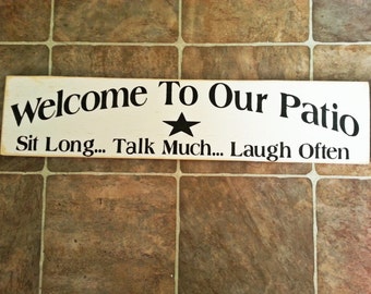 Outdoor welcome sign | Etsy