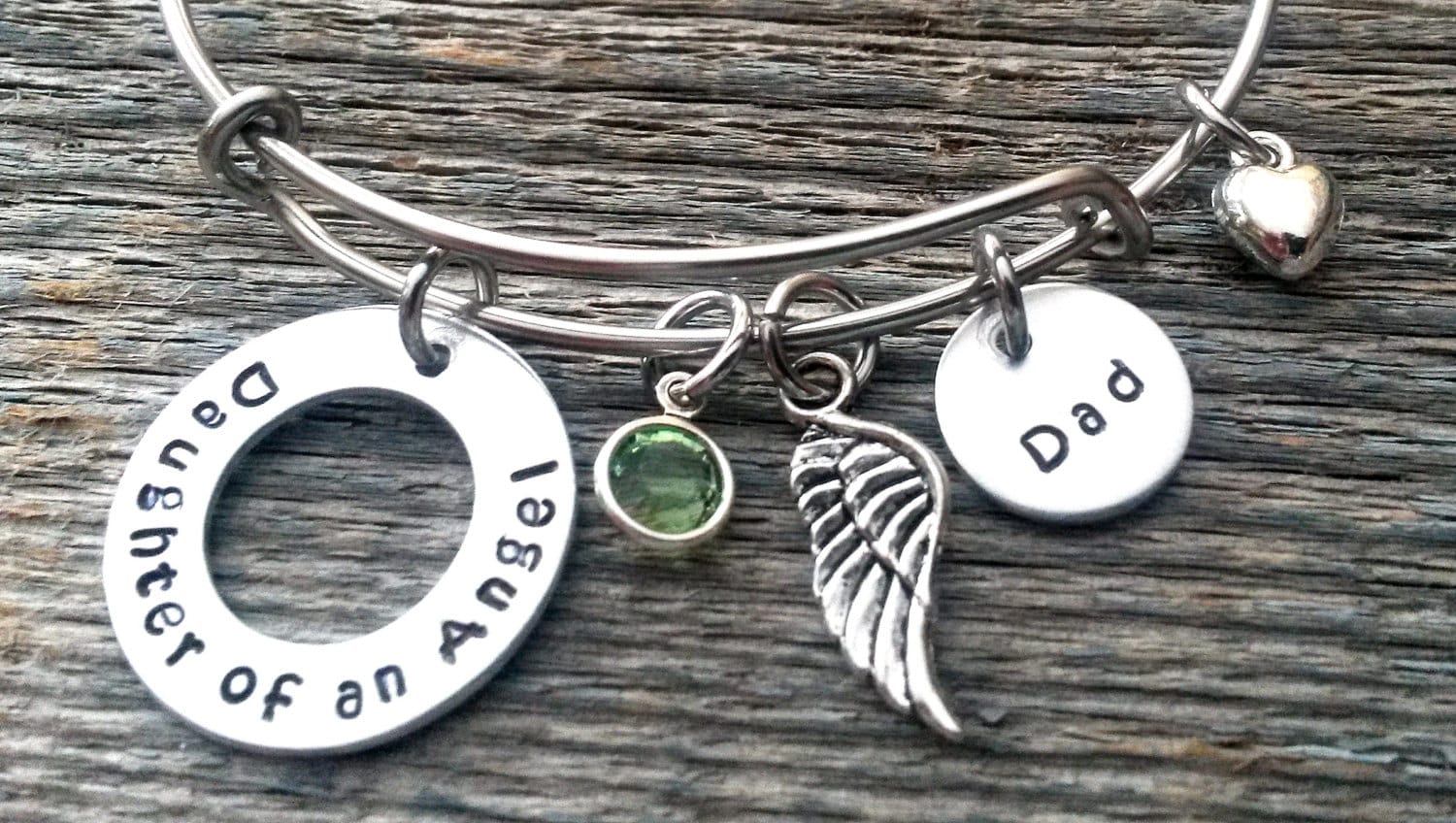 Daughter of An Angel-Memorial Bracelet In Memory of Dad Loss