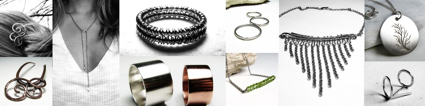 Handmade unique jewelry hair accessories and by FineMetalDust