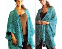 Unique ruana pattern related items | Etsy