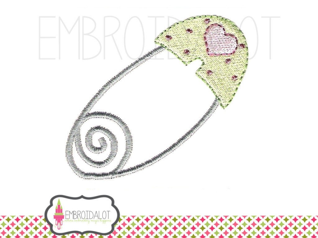 Nappy machine embroidery design. Baby embroidery by Embroidalot