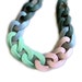 Chain Link Statement Necklace Pastel Color Block Chunky
