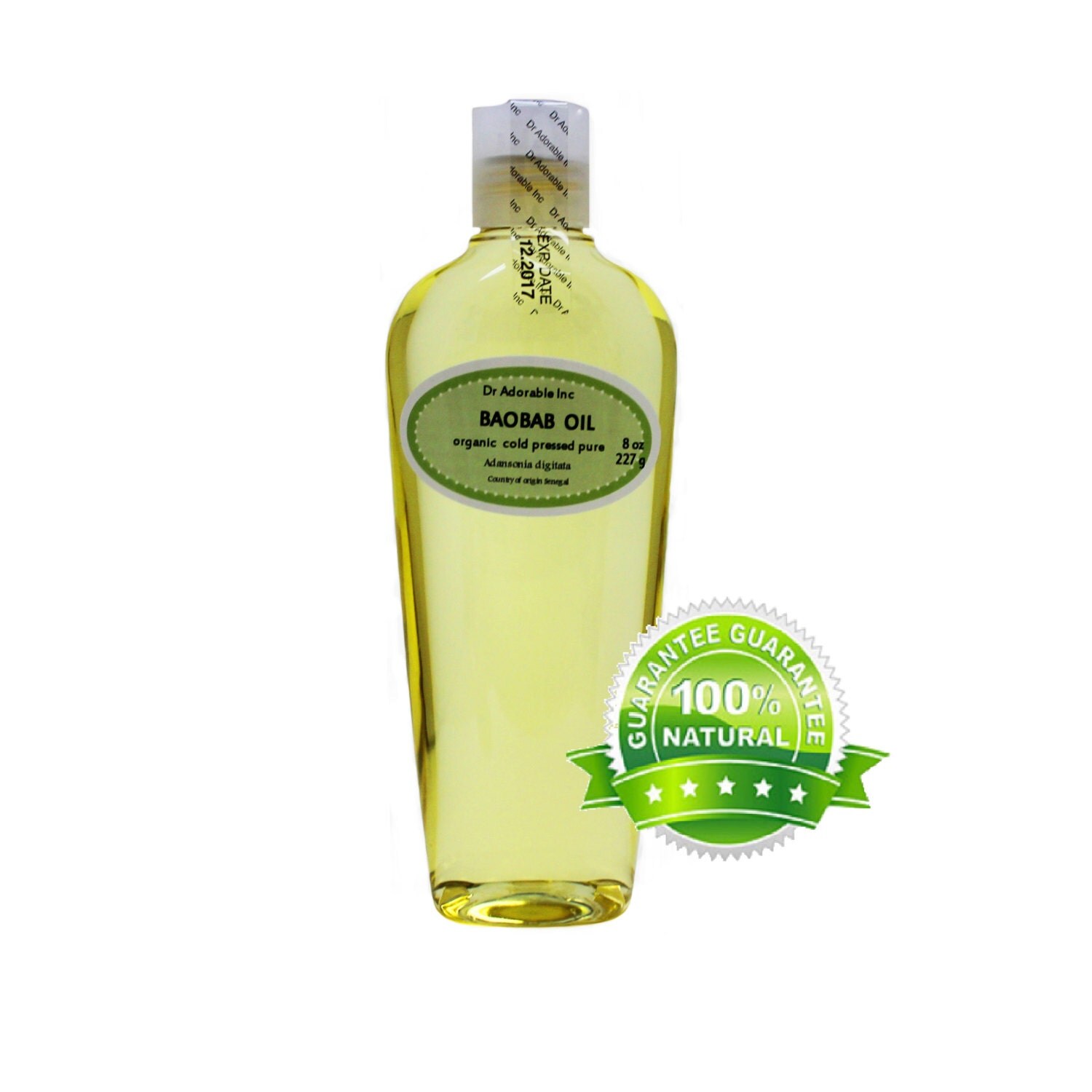 8 Oz Baobab Oil 100% Pure & Organic Cold Pressed