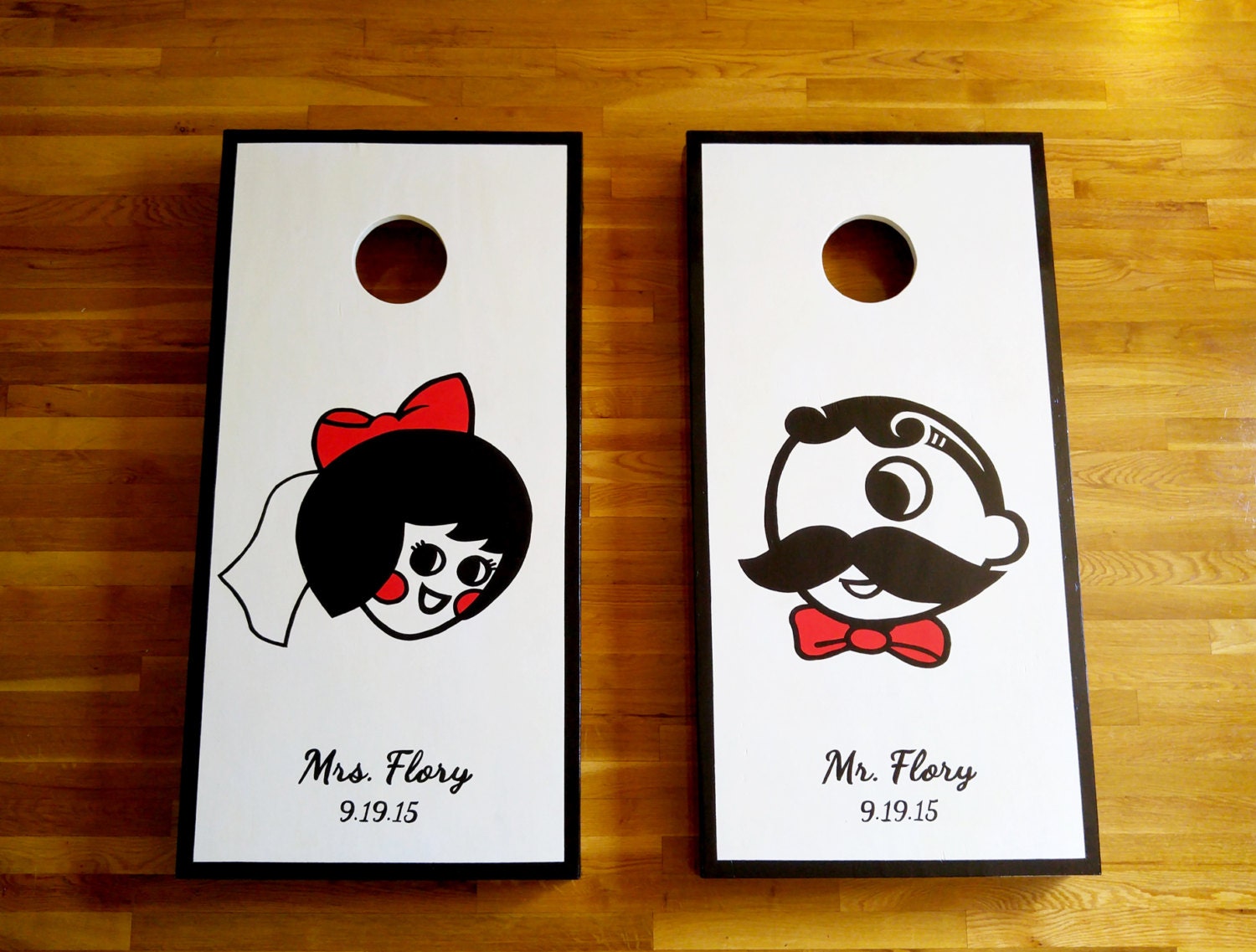 Natty Boh & Utz Girl Wedding Cornhole Boards