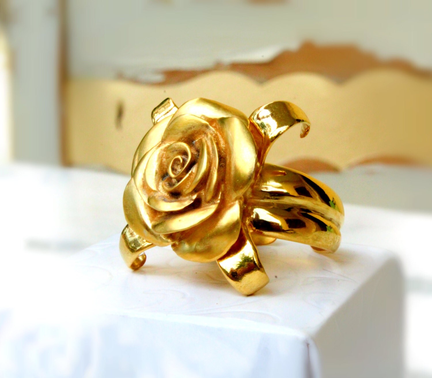 Flower ring rose ring rosebud sterling silver rose by jewelsculpts