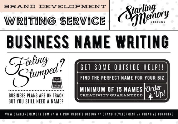 BUSINESS NAMING Service Business Name Service Business