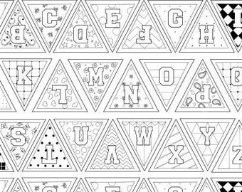 Abc fabric panel | Etsy