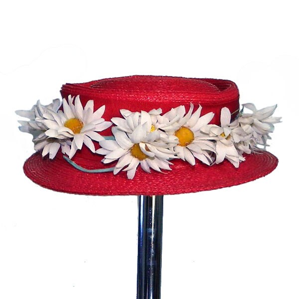 Vintage Red Straw Daisy Hat – Haute Juice