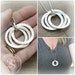 Personalized Interlocking Ring Necklace Intertwined Circles