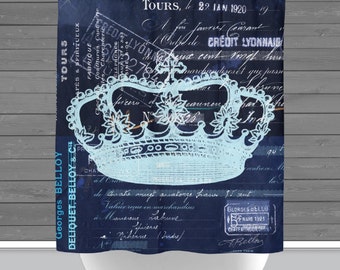 French script fabric | Etsy