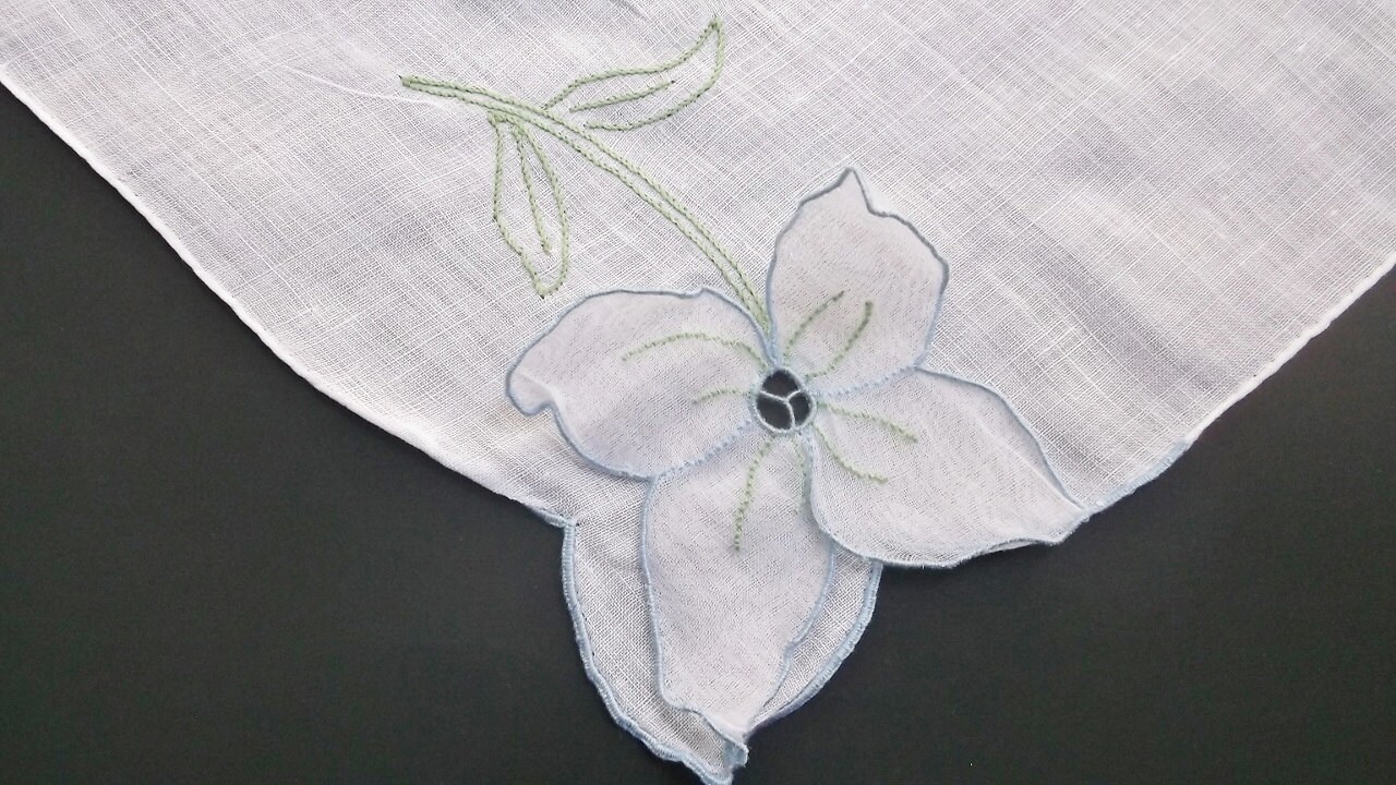 Handkerchief, Embroidered Hankies, Vintage Handkerchief, Floating ...