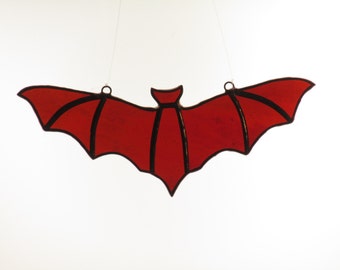 Items similar to Stained Glass Gothic Bat Suncatcher PDF Pattern on Etsy