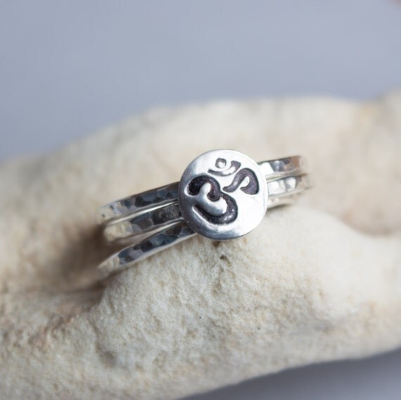 Ohm Ring Sterling silver Om Ring Om ring Sterling silver
