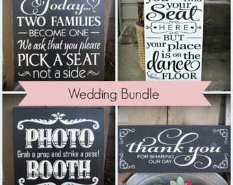 Wedding sign bundle | Etsy