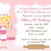 Kid's Cooking Invitation Girl Digital File / Baking