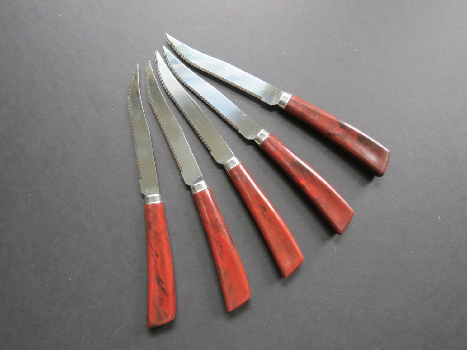 Vintage Quikut Steak Knives // Set of Five New Unused Stainless ...