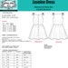 DRESS PATTERN simple sewing button front dress