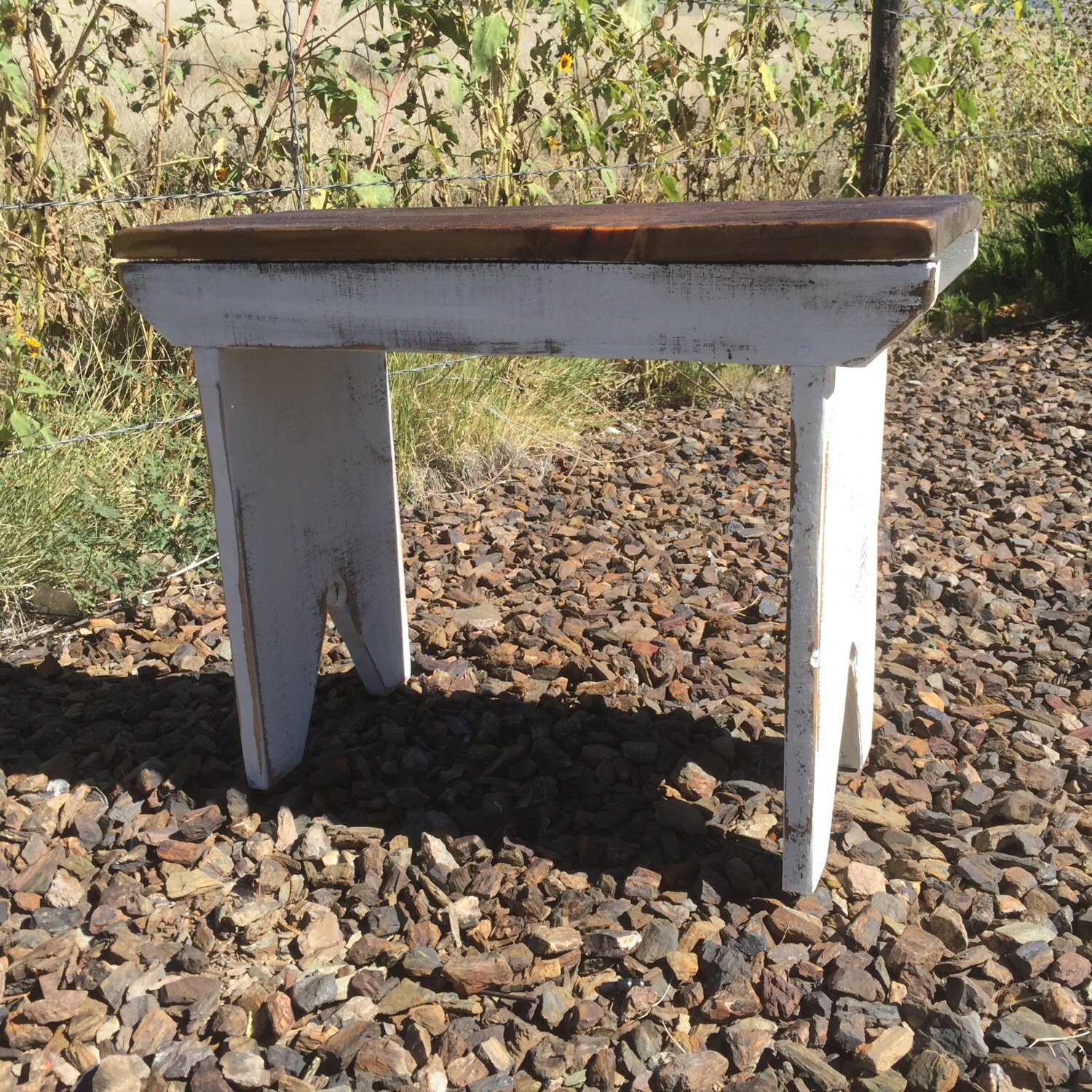 Primitive bench Distressed bench Farm table Wooden Bench