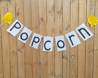 Popcorn banner | Etsy