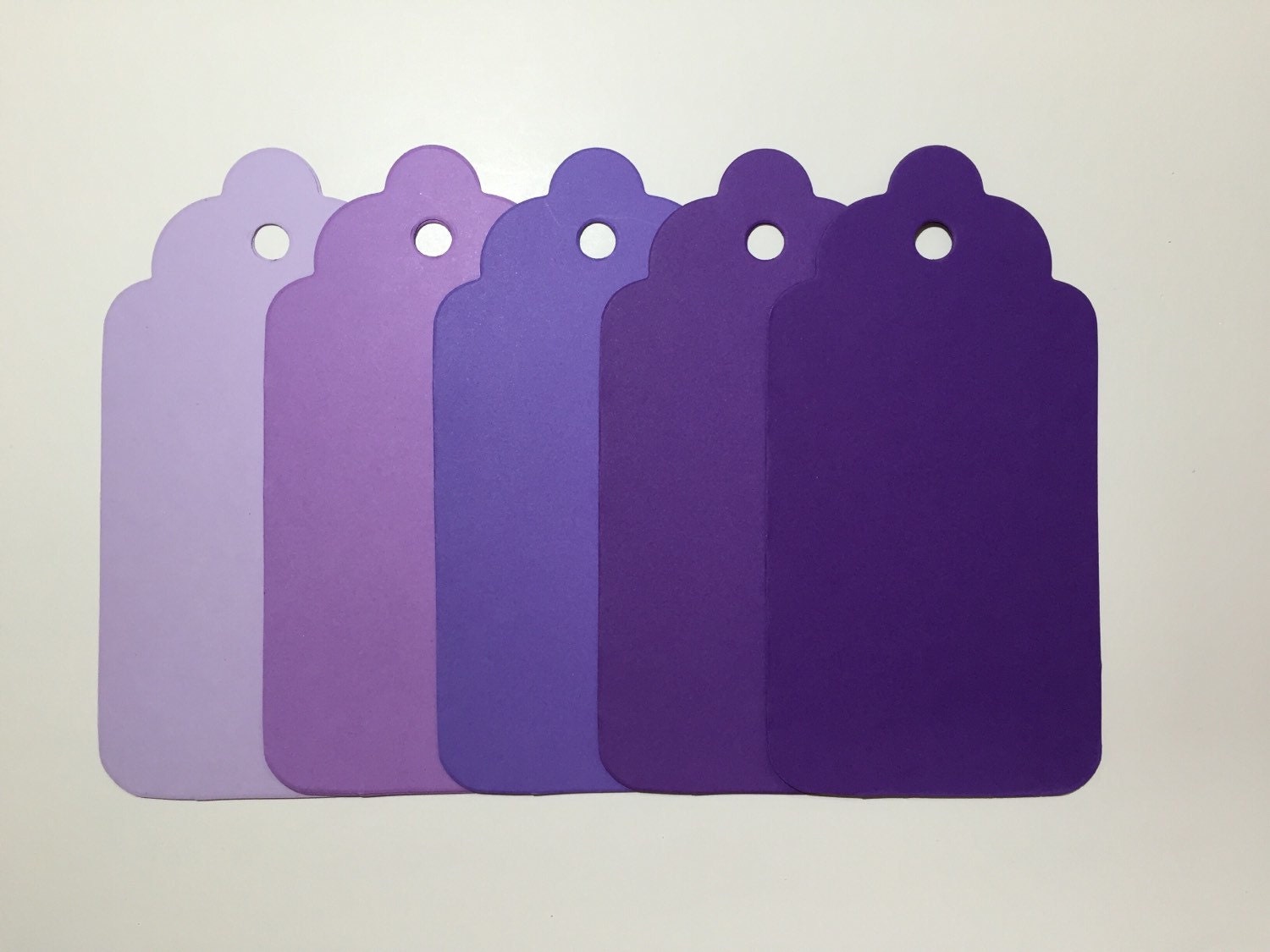 50 Extra Large Scalloped tags 4.5 inches x 2.25 inches