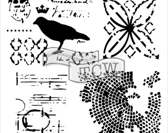 Raven stencils | Etsy