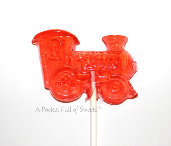 Barley Sugar Pops, Clear Toy Candy, Train, Christmas Party Favors ...