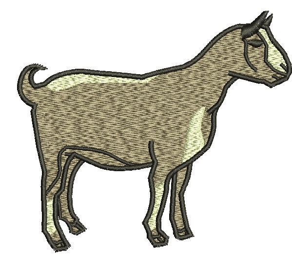 goat Machine Embroidery Design tested