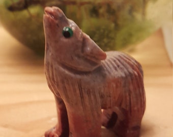 Wolf figurine | Etsy