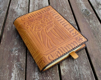 Unique leather book cover related items | Etsy