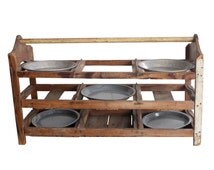Antique Wooden Bakery Pie Cooling Display Rack