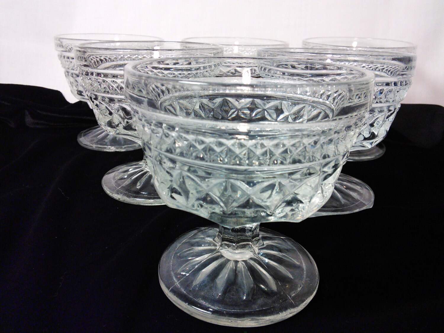 Anchor Hocking Wexford Sherbet Glasses Vintage by 3DsVintage