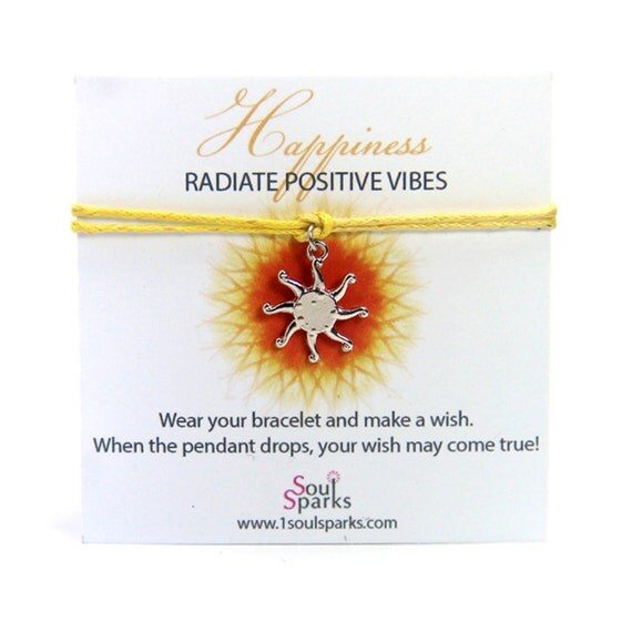 Happiness: Radiate Positive Vibes Sun Wish Bracelet Yellow