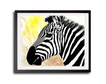 Unique zebra wall art related items | Etsy