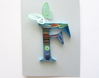 Quilled monogram | Etsy