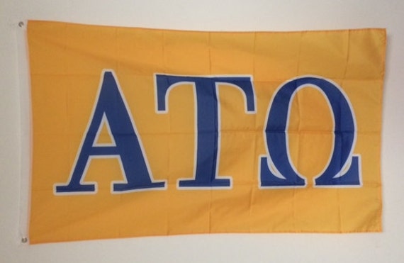 Alpha Tau Omega ATO Letter Fraternity Flag by GreekLifeStuff
