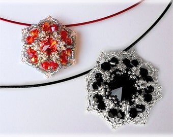 Theresa pendant beading TUTORIAL by AsszaJewelrymania on Etsy