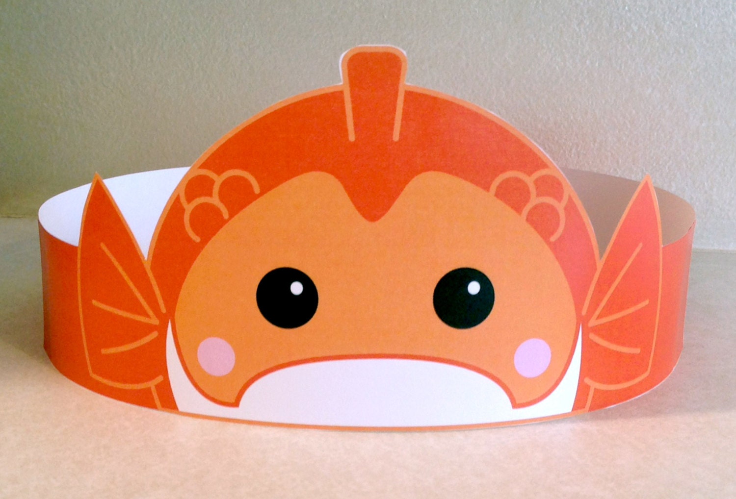 Goldfish Paper Crown Printable