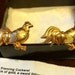 Vintage Gold Prancing Cockerel Cufflinks Symbol of Valor