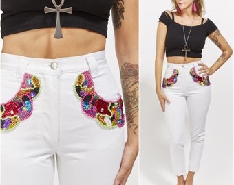 Rhinestone jeans | Etsy