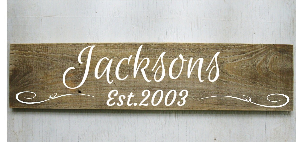 Family Est. Sign Rustic Wood Sign Established Sign Wood