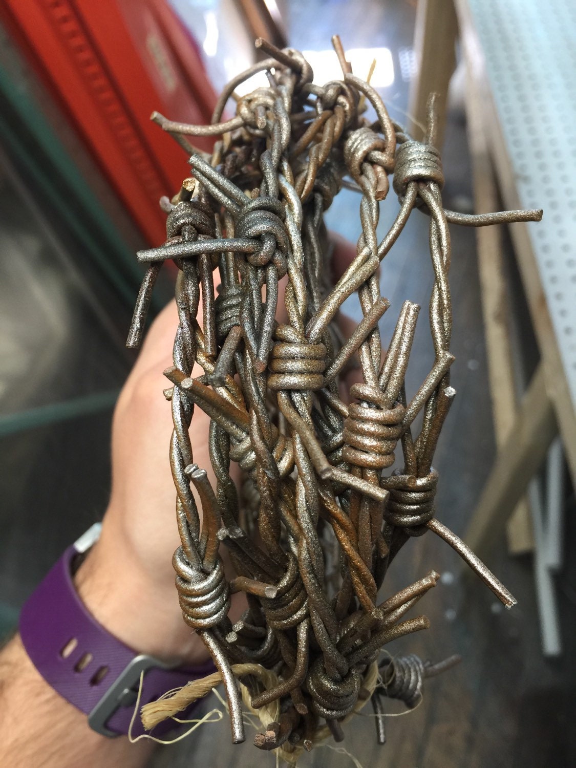 Wicked Wire Special Effects Barbed Wire 12 Foot Halloween Rust