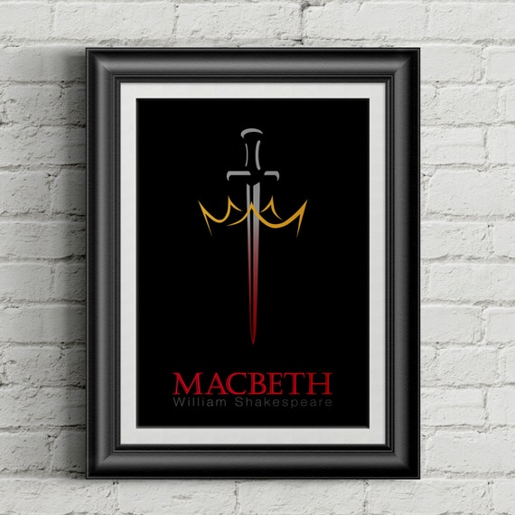 Items similar to MacBeth by William Shakespeare Minimalist Poster on Etsy