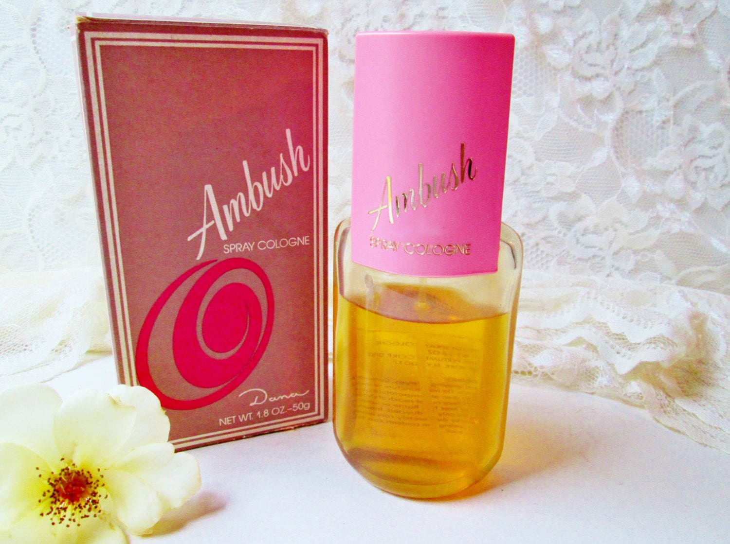 Vintage Ambush Spray Cologne Perfume by Avon Dana 1.8 oz 50g