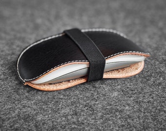 Leather Felt Apple Magic Mouse Case Hand-made Dyed