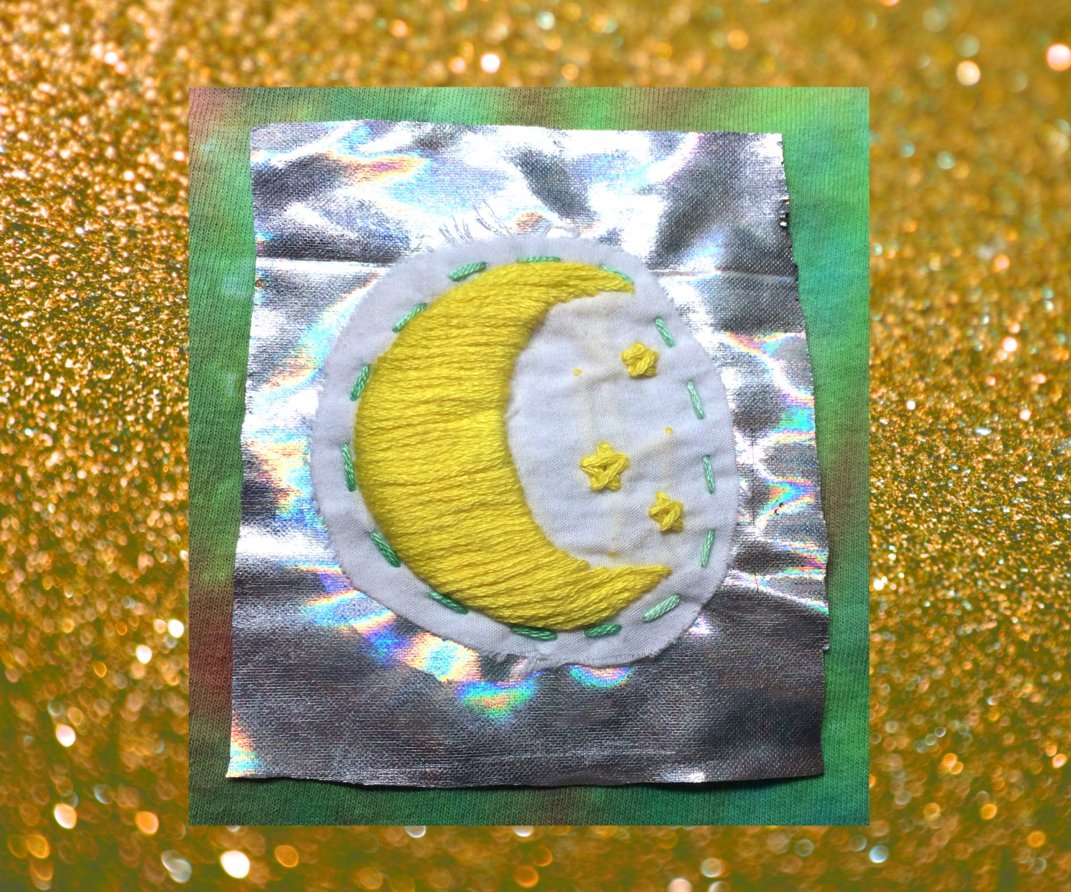Celestial Patch Moon And Stars Patch Handmade by witchvisions